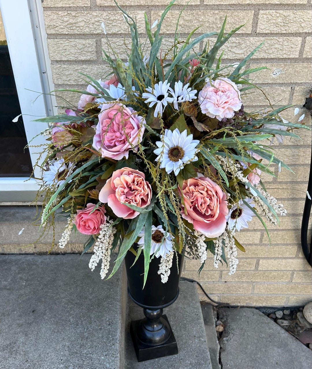 Fall Urn Filler Arrangement: Year-round Front Porch Planter (22" Tall ...