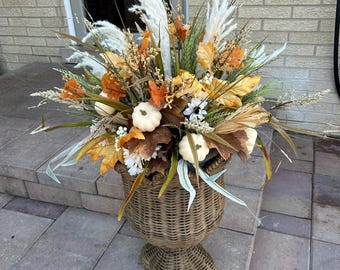 Fall Urn Filler: Fall Front Porch Planter, Fall Urn Filler for Outdoors ...