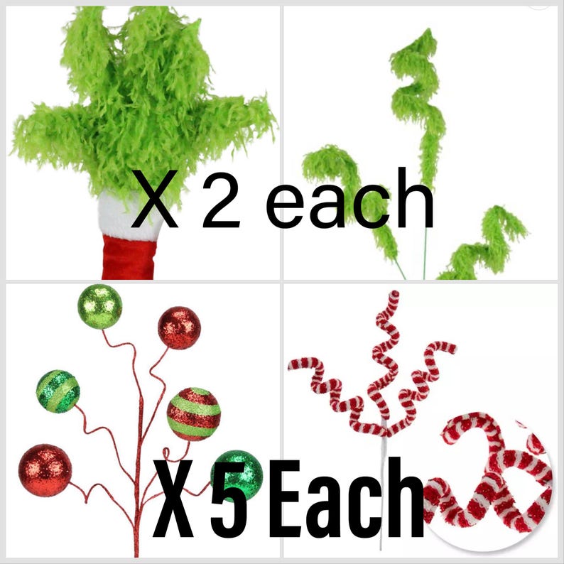 Grinch Christmas Tree Kit, Green Monster Christmas Tree Kit, Grinch ...