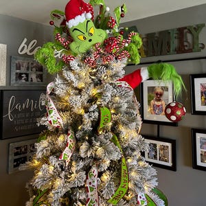 Extra Large Grinch Christmas Tree Topper: Whimsical Holiday Decor - Etsy