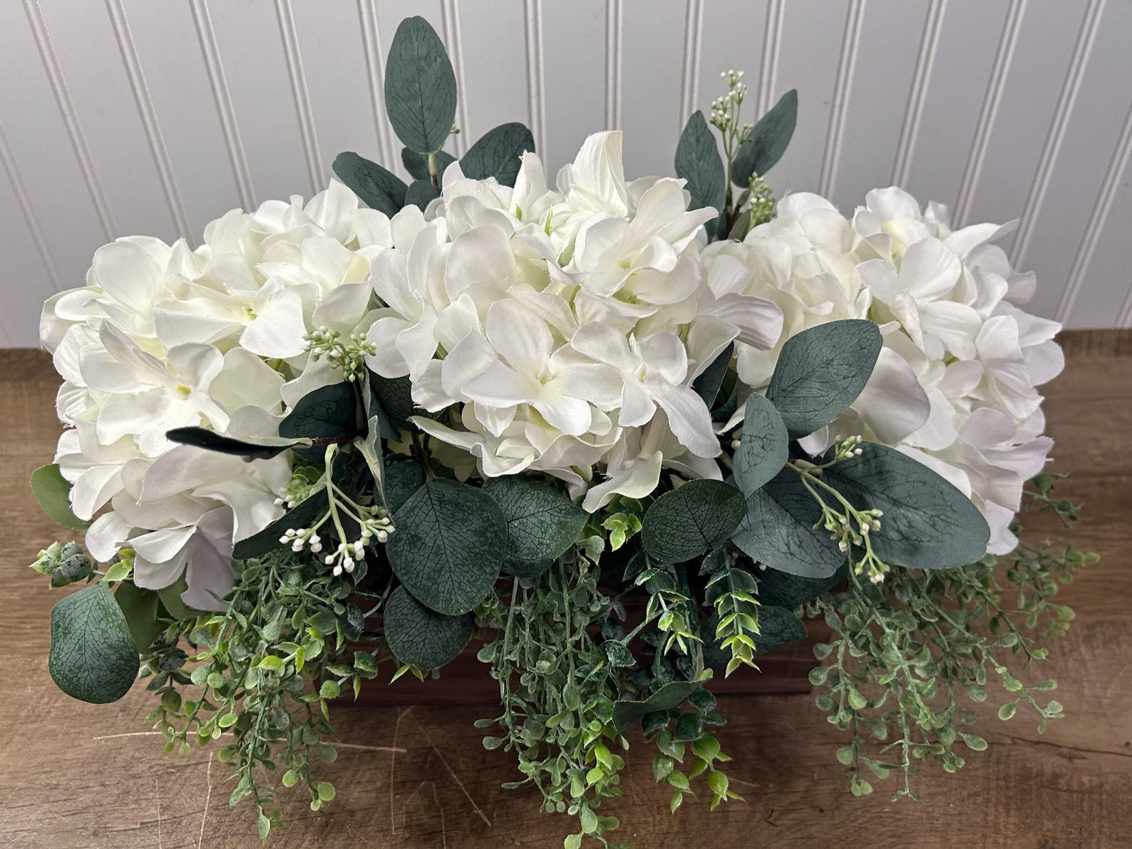 Hydrangea Centerpiece: Faux Floral Farmhouse Decor - Etsy