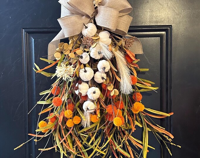 Large Fall Swag, Double Door Swag for Fall, Fall Front Door Swag ...