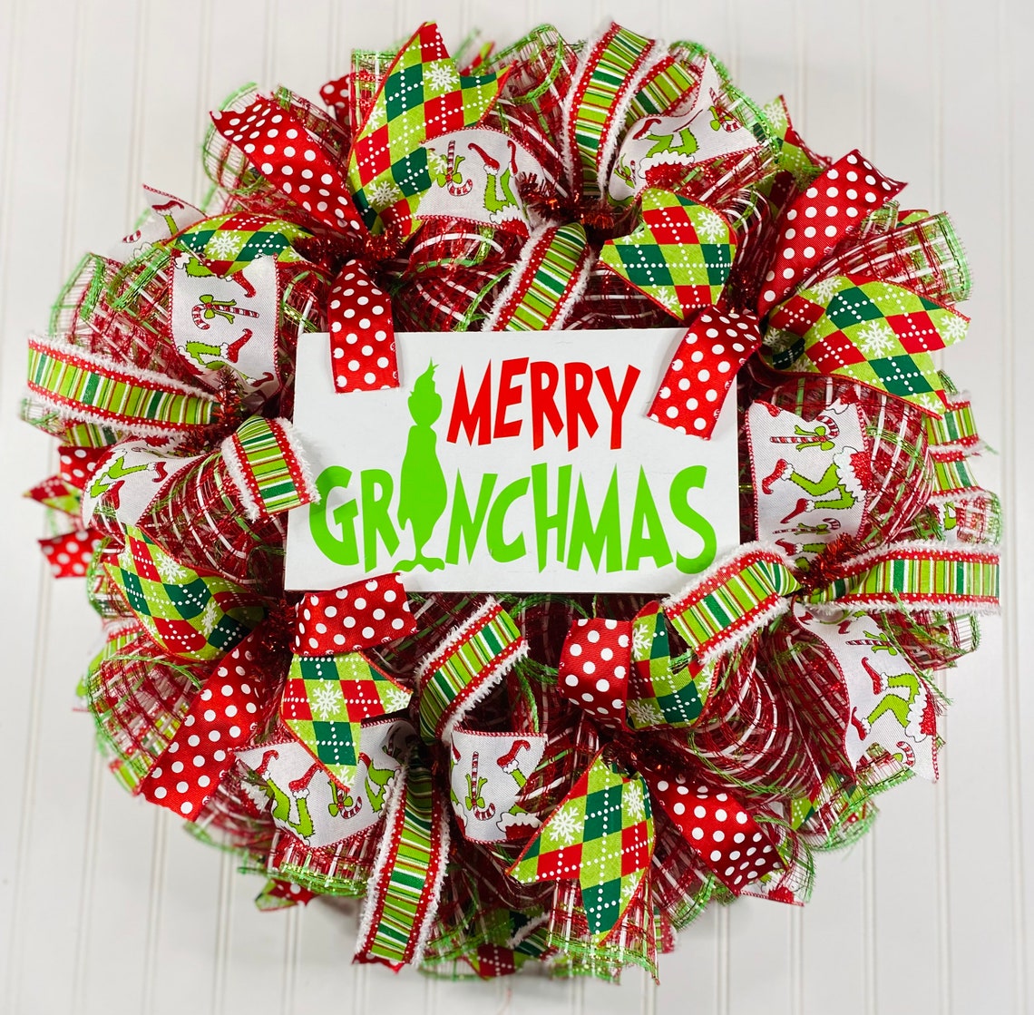 Grinch Wreath Grinch Christmas Wreath Grinch Decor Grinch - Etsy