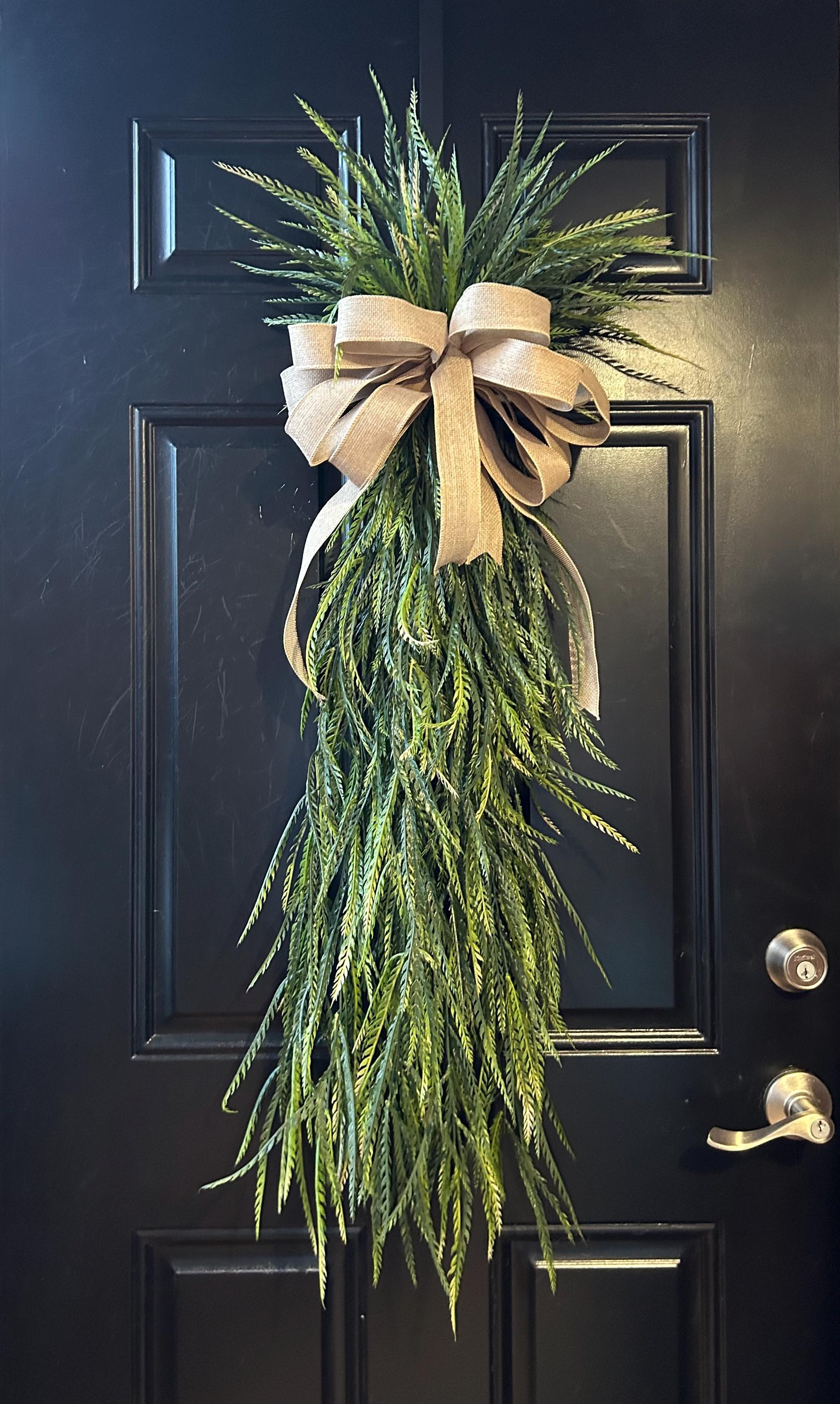 Saw Grass Swag: Farmhouse Front Door Wreath With Bow - Etsy