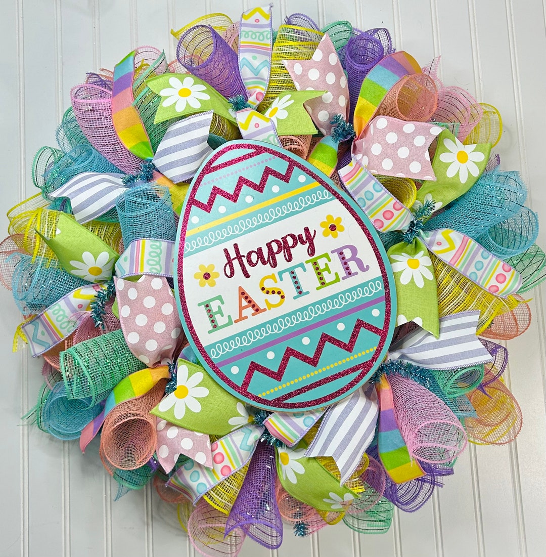 Easter Wreath, Easter Door Wreath, Spring Wreath, Easter Wreaths ...