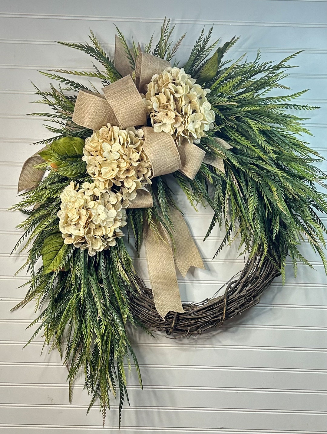 Year Round Wreath, Everyday Wreaths, Hydrangea Wreath, Front Door ...