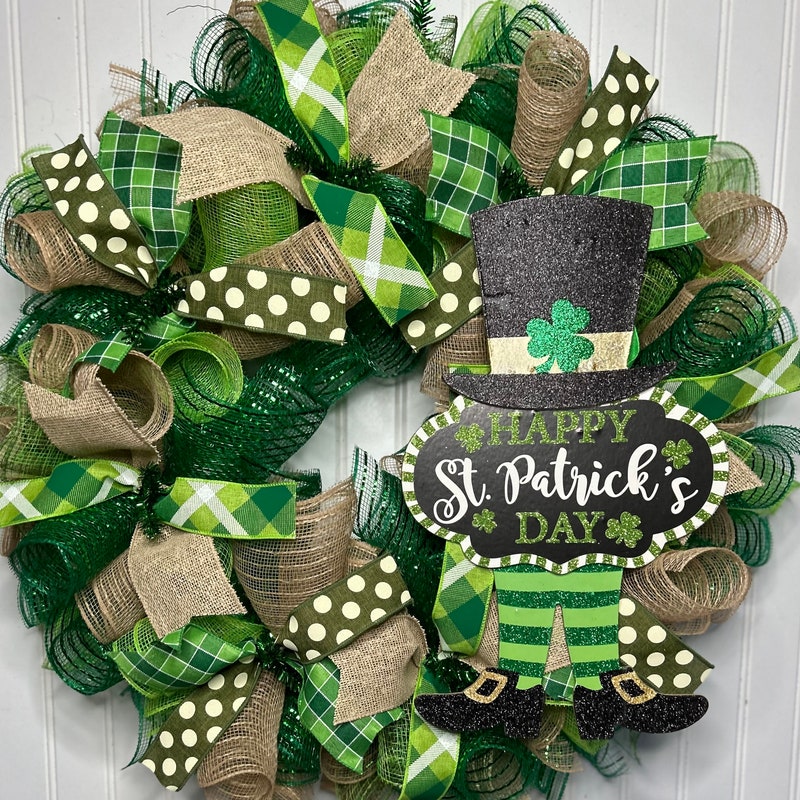St Patricks Day Wreath - Etsy