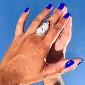 Melting Clock Ring - Etsy