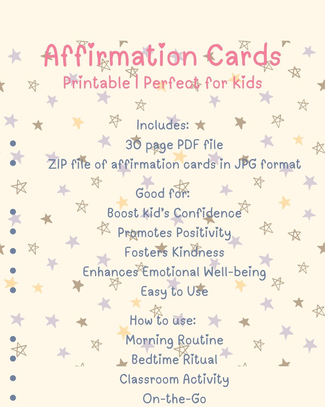 30 Affirmation Cards Printable, Affirmation Cards Digital, Positive ...
