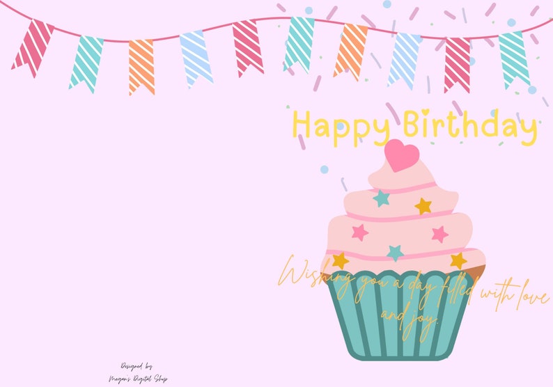 Printable Birthday Card Happy Birthday Card Digital Download and Print ...