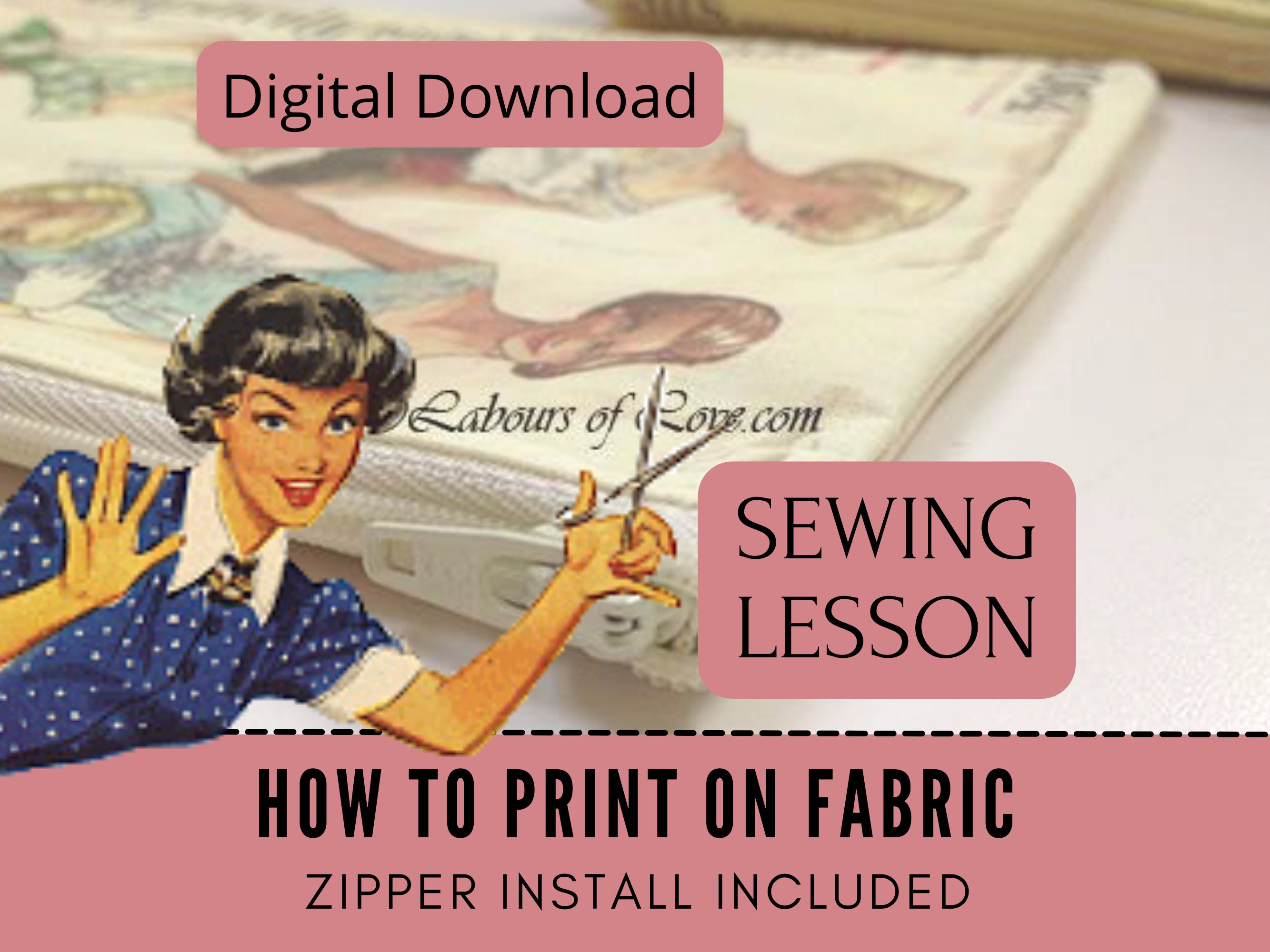 Print on Fabric | Learn to Sew | A Tutorial Lesson Beginner Sewing to ...