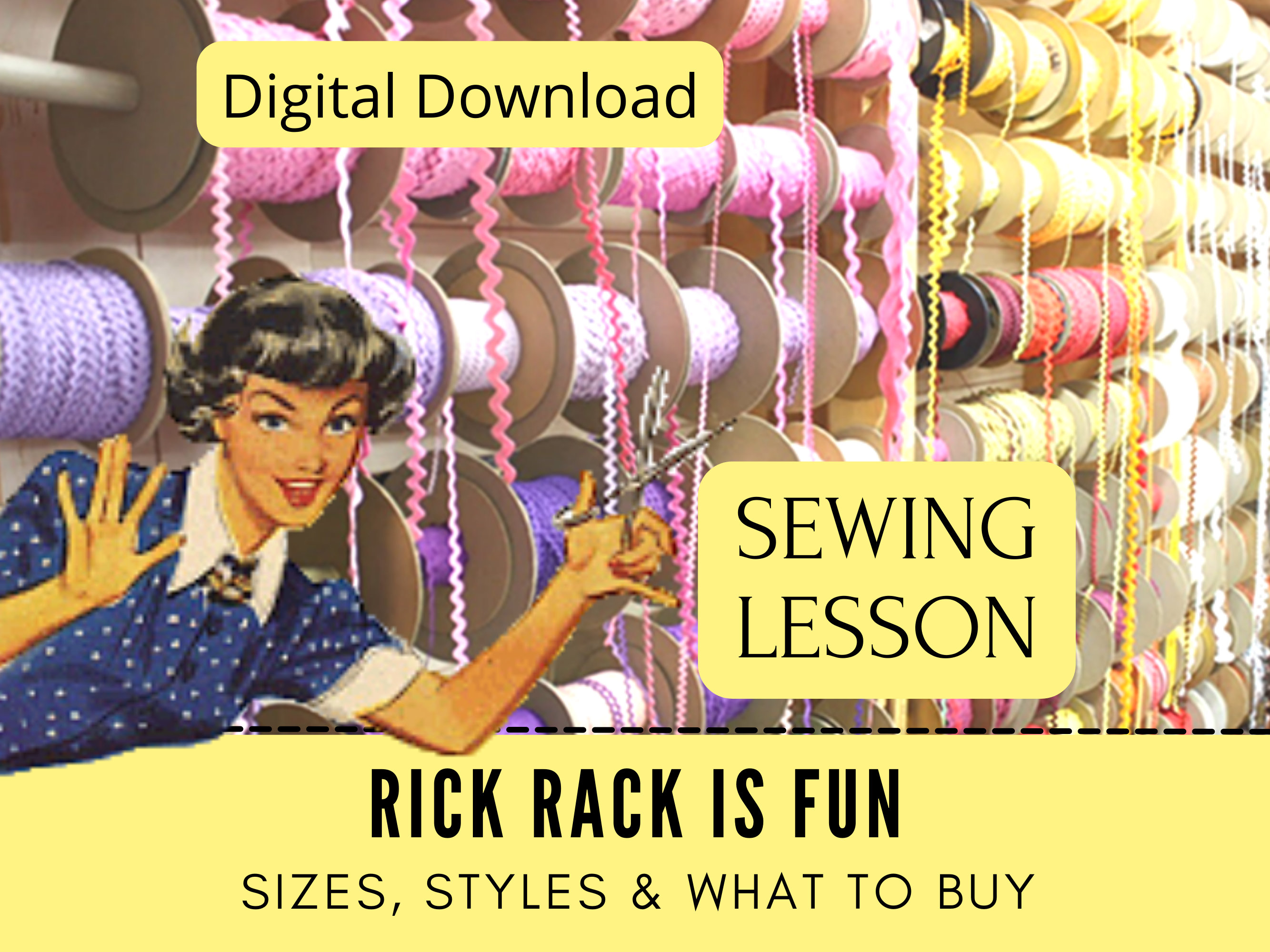 Rick Rack Cotton Trim Learn to Sew, Sewing Lesson & Ebook, Tutorial ...