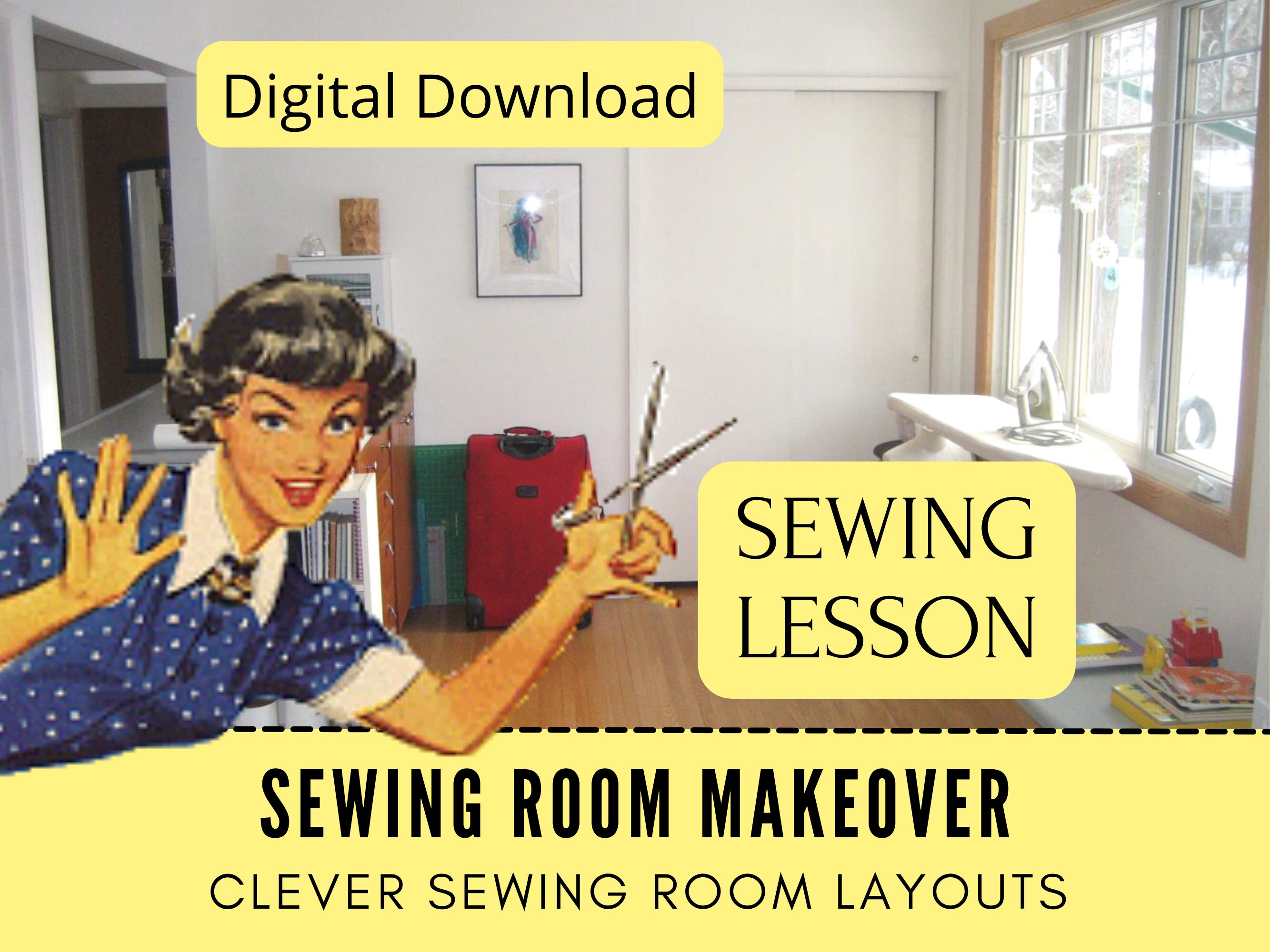 Sewing Room Organization Lesson and Ebook, A Fun Tutorial Video on ...