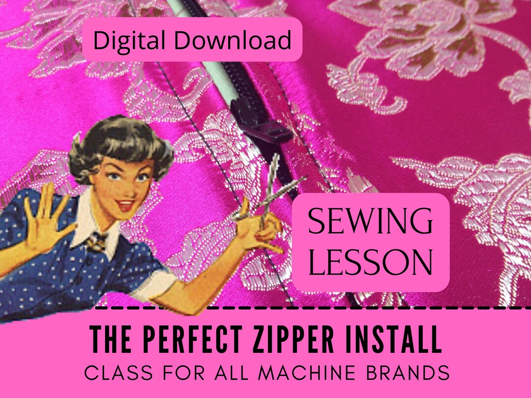 Zipper Foot Learn to Sew A Zipper, Sewing Lesson & Ebook, Tutorial ...