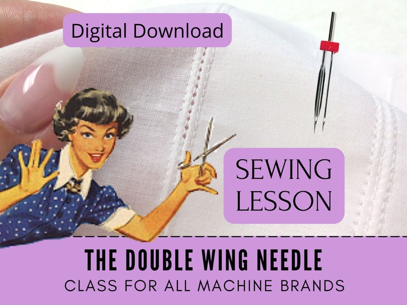 Sewing Lesson for Beginner, Double Wing Needle, Learn to Sew ...