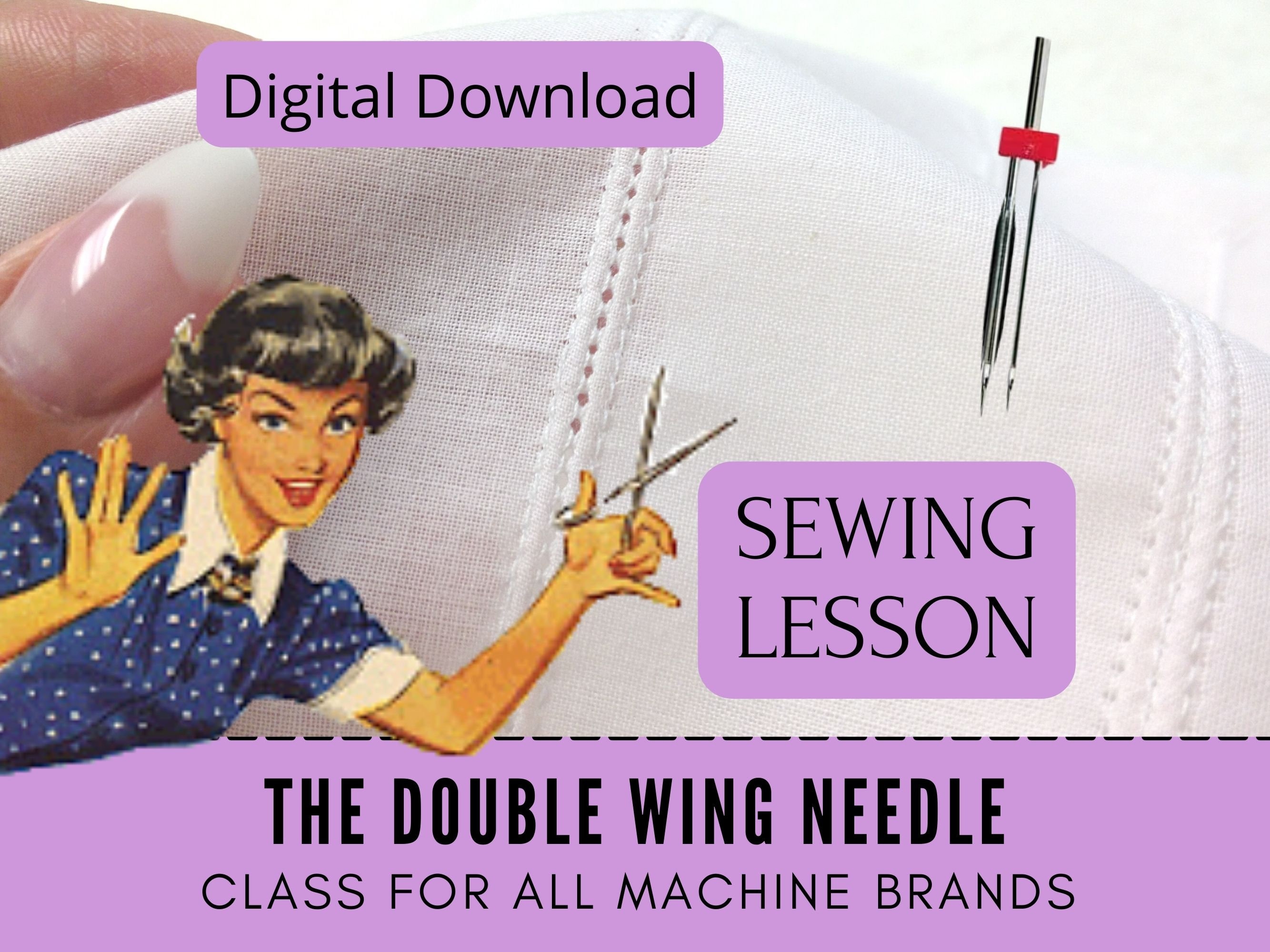 Sewing Lesson for Beginner, Double Wing Needle, Learn to Sew ...