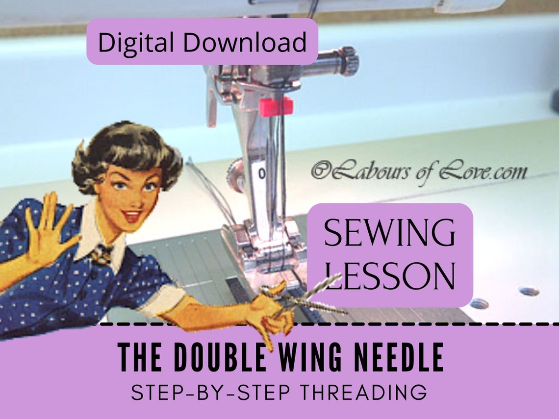 Sewing Lesson for Beginner, Double Wing Needle, Learn to Sew ...