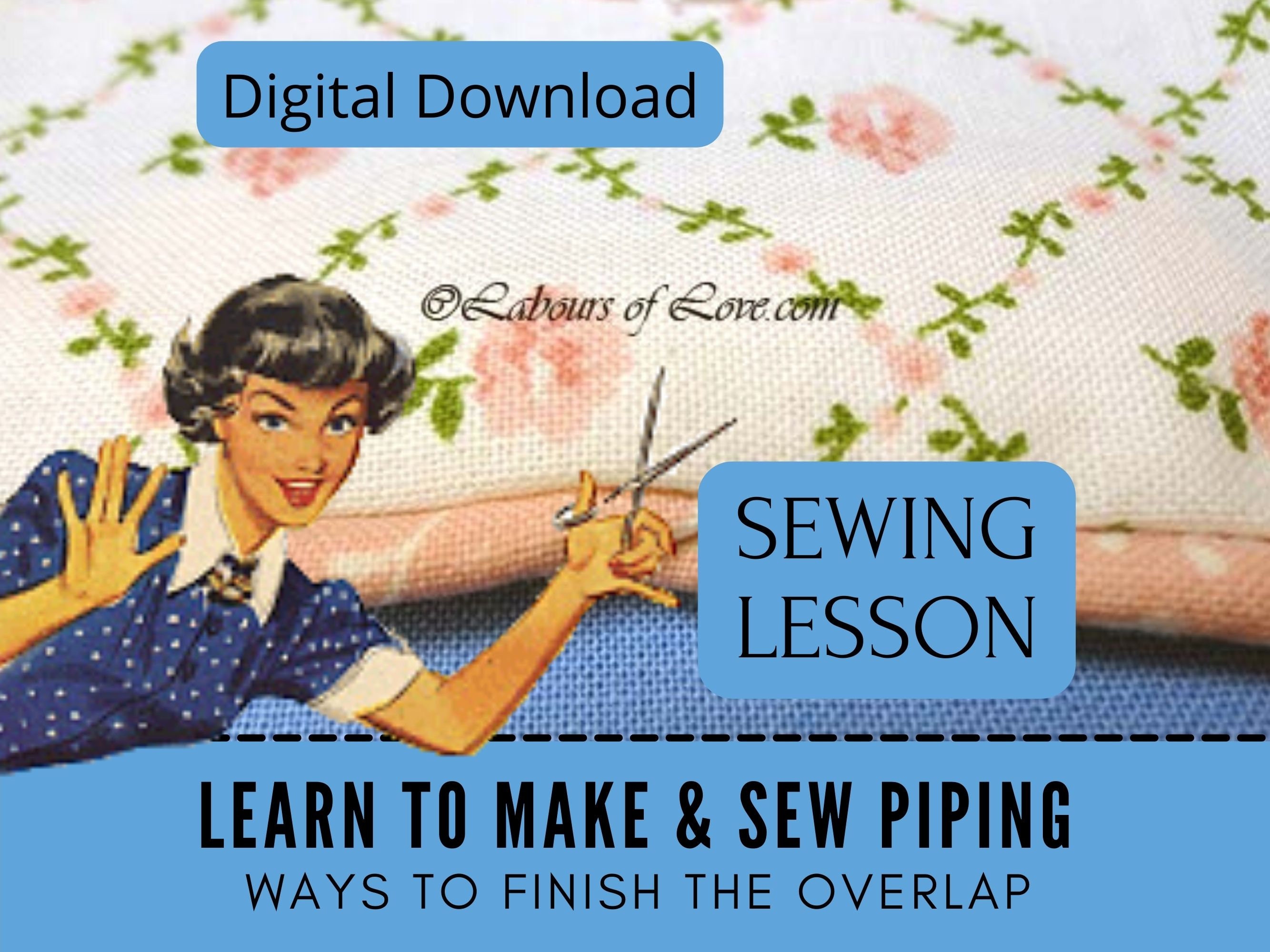 Make Piping Trim Cord, Sewing Lesson for Beginner, Learn to Sew ...