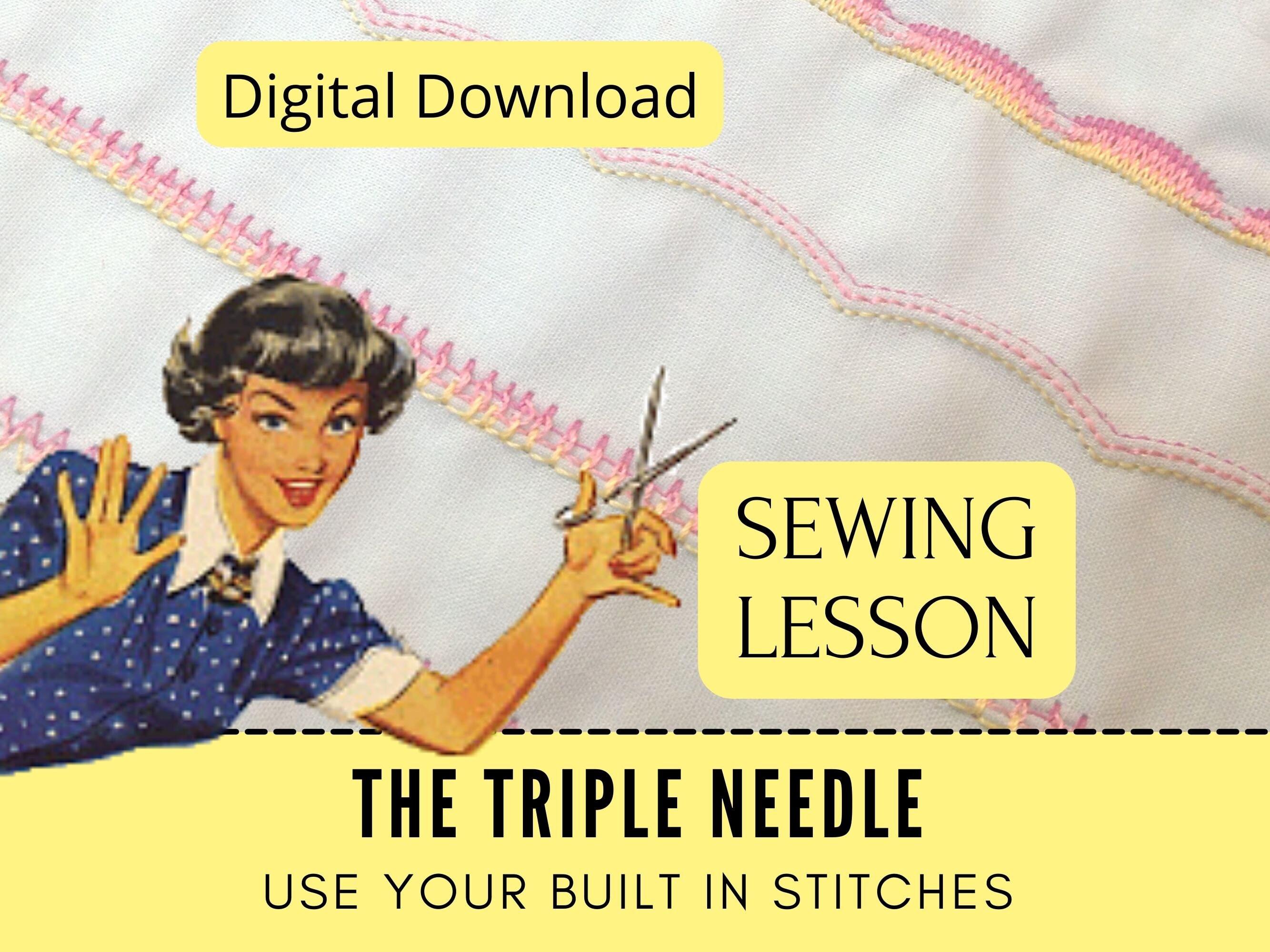 Learn to Sew, Schmetz Triple Needle, Sewing Lesson, Tutorial Video, Dressmaking Sew Clothing ...