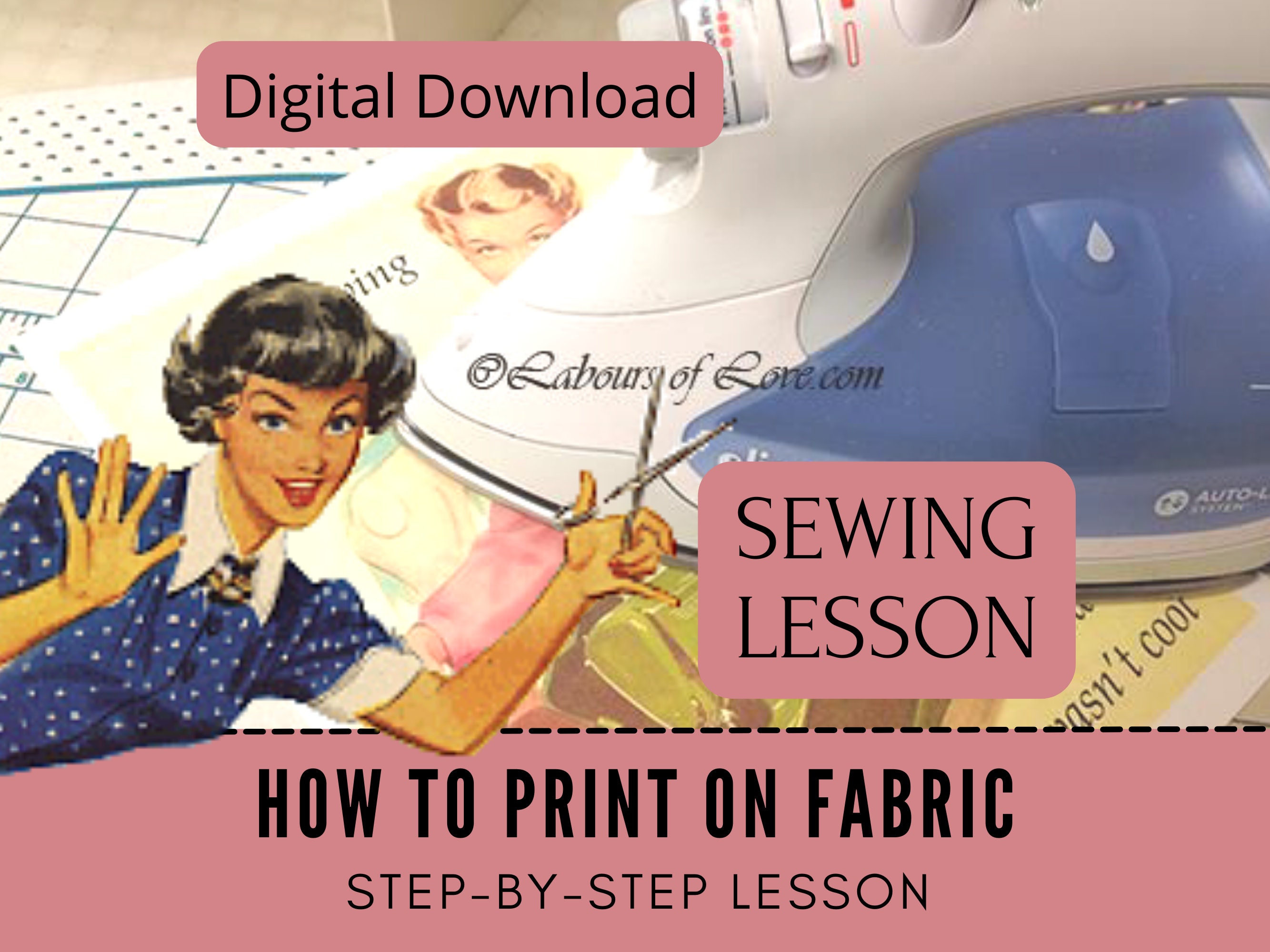 Print on Fabric | Learn to Sew | A Tutorial Lesson Beginner Sewing to ...