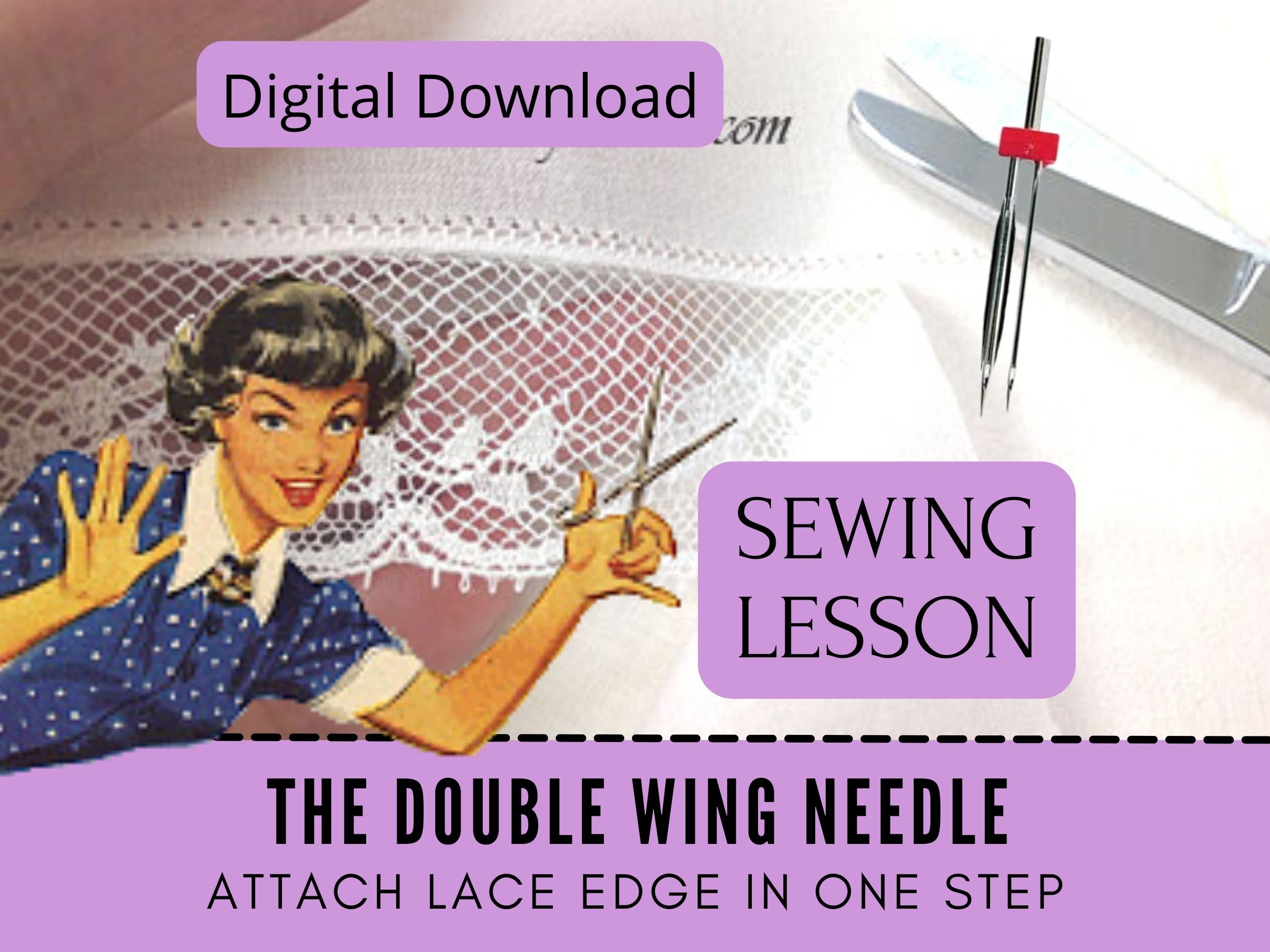 Sewing Lesson for Beginner, Double Wing Needle, Learn to Sew ...