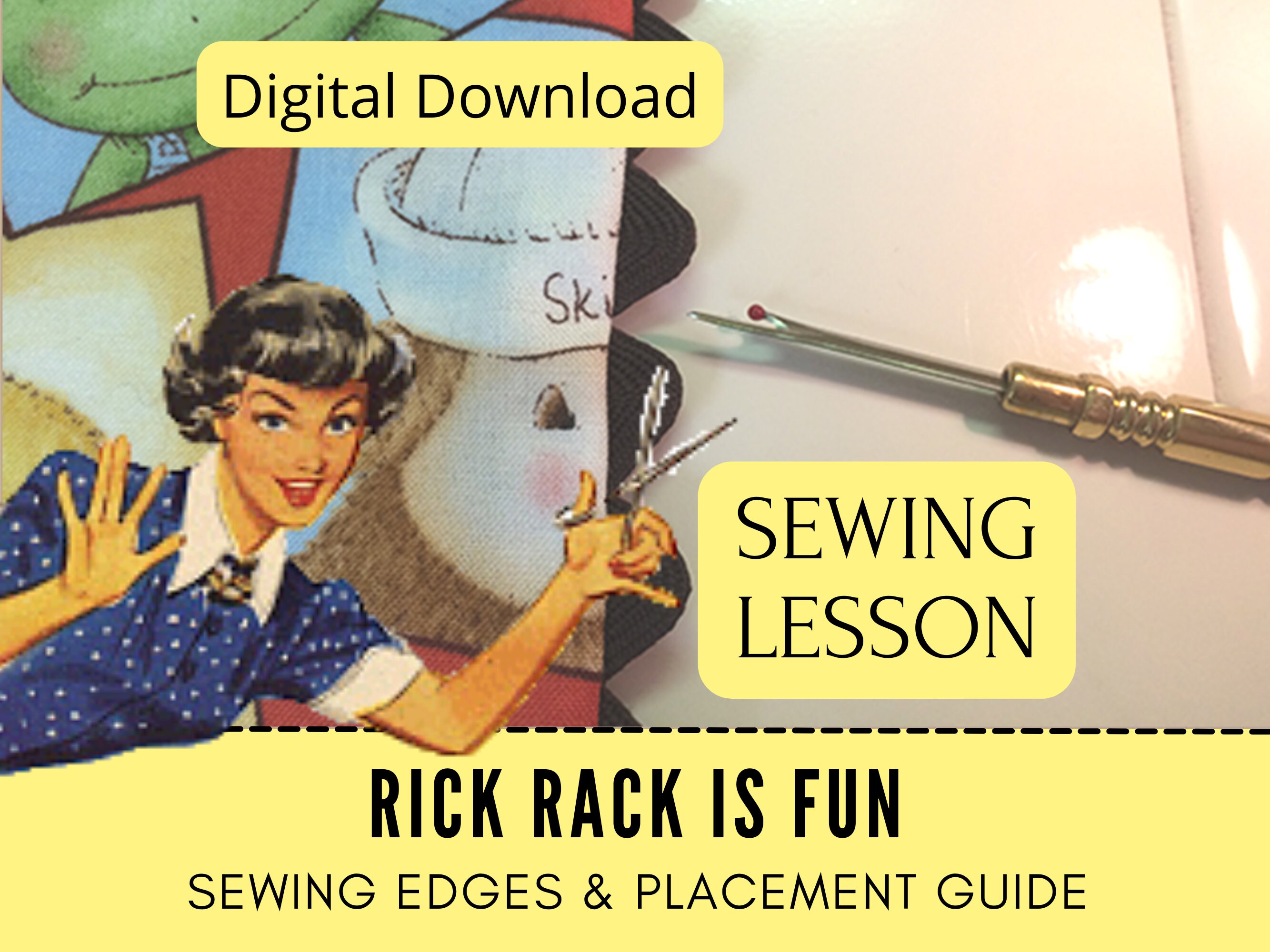 Rick Rack Cotton Trim Learn to Sew, Sewing Lesson & Ebook, Tutorial ...