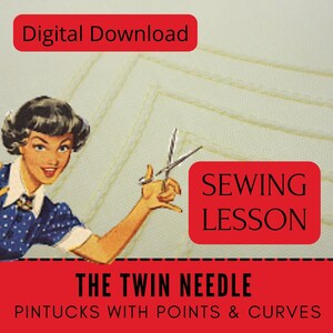 Twin Double Needle, Learn to Sew, Beginner Sewing Lessons, Tutorial Video, Machine Part, Pintuck ...
