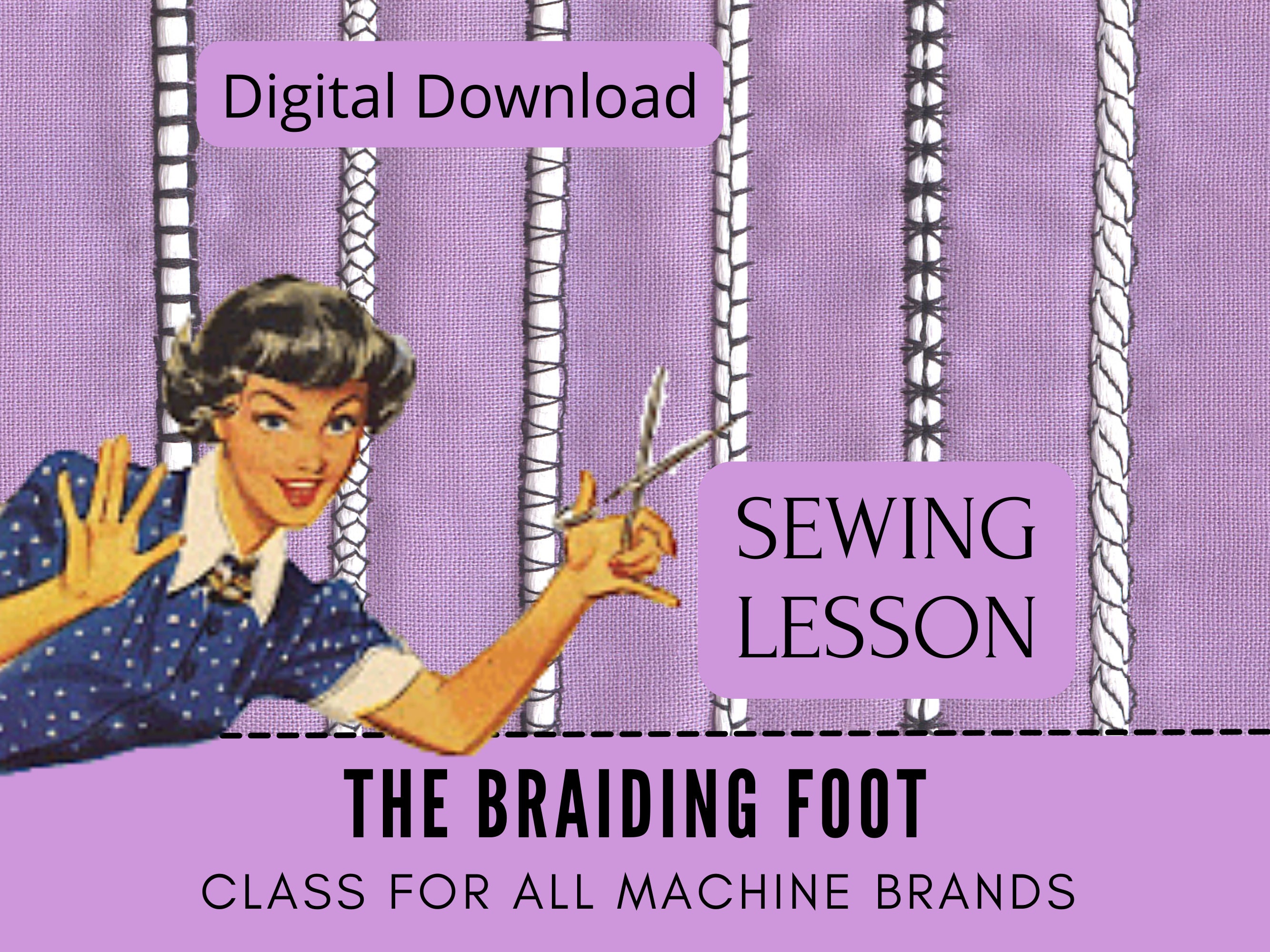 Braiding Foot Learn to Sew, A Tutorial Lesson Sewing for Beginners ...
