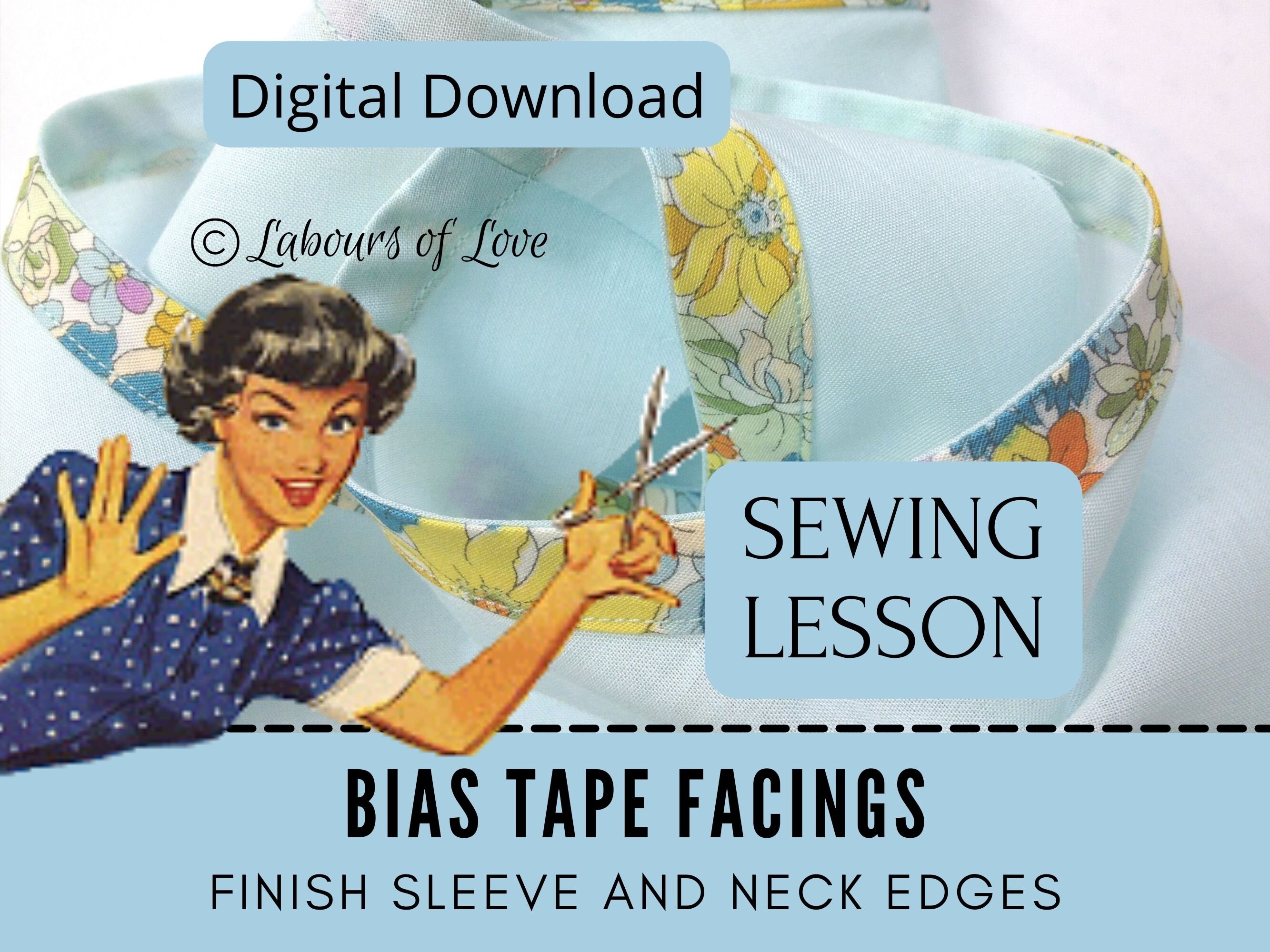 Make Bias Tape Seam Binding, Sewing Lesson for Beginner, Learn to Sew ...