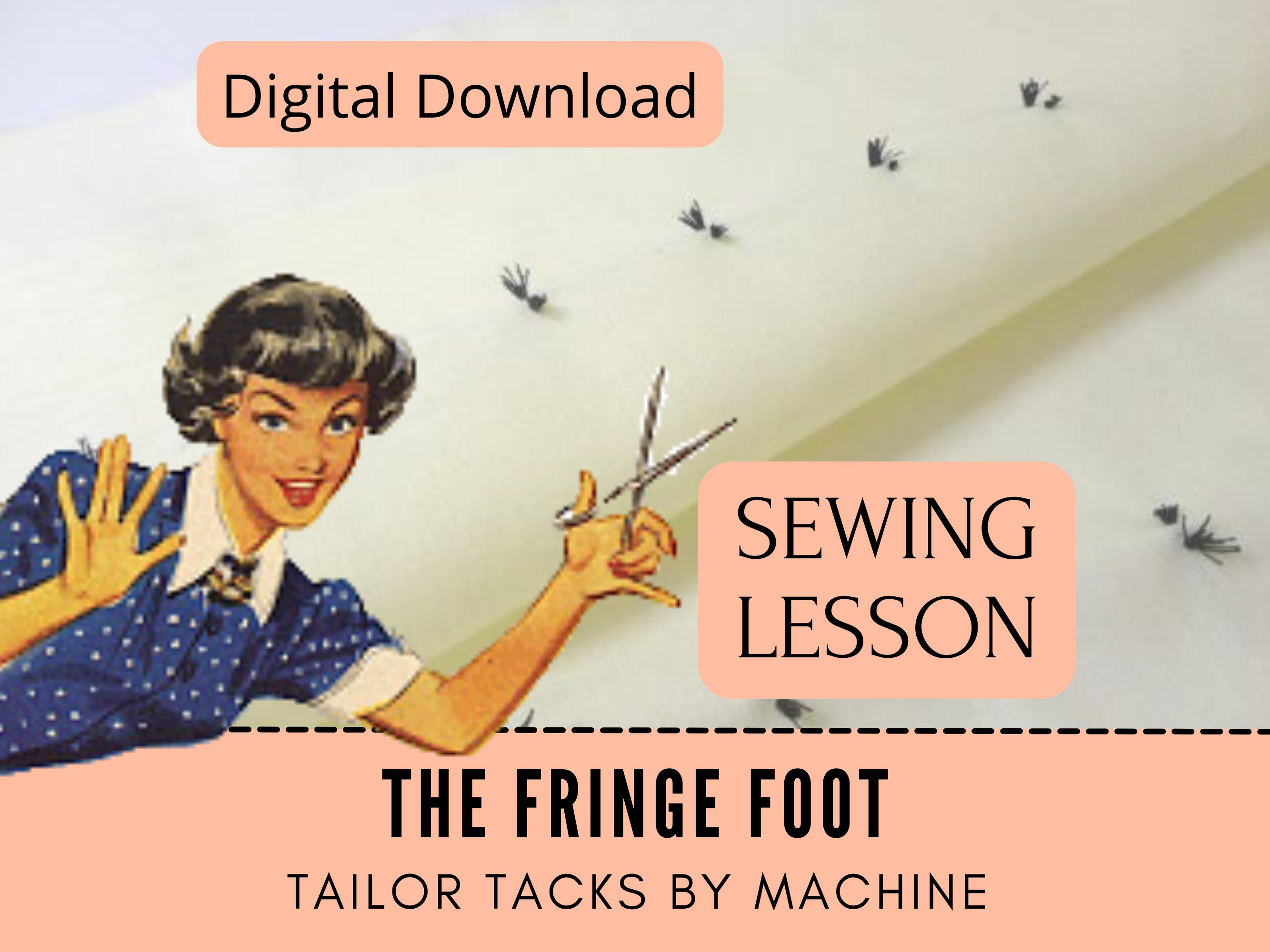 Fringe Foot, Learn to Sew Lesson & E Book, Tutorial Video, Dressmaking ...