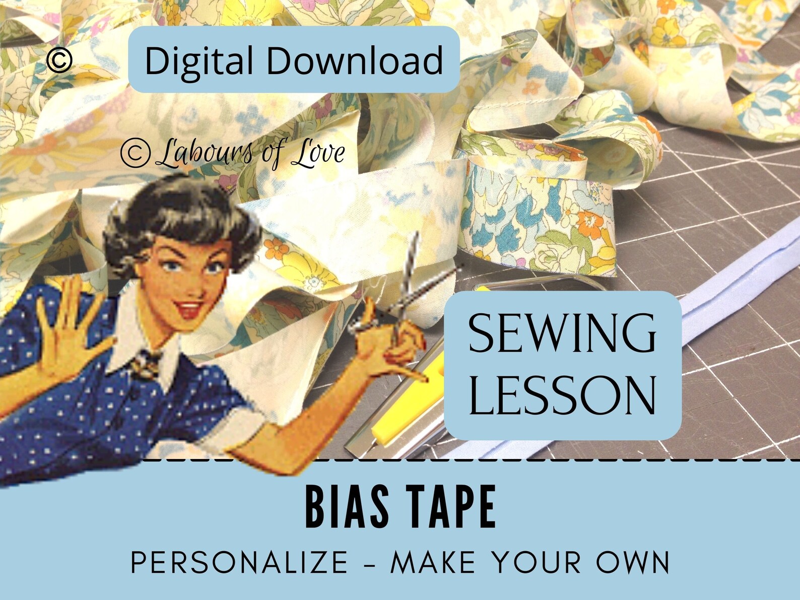 Make Bias Tape Seam Binding, Sewing Lesson for Beginner, Learn to Sew ...