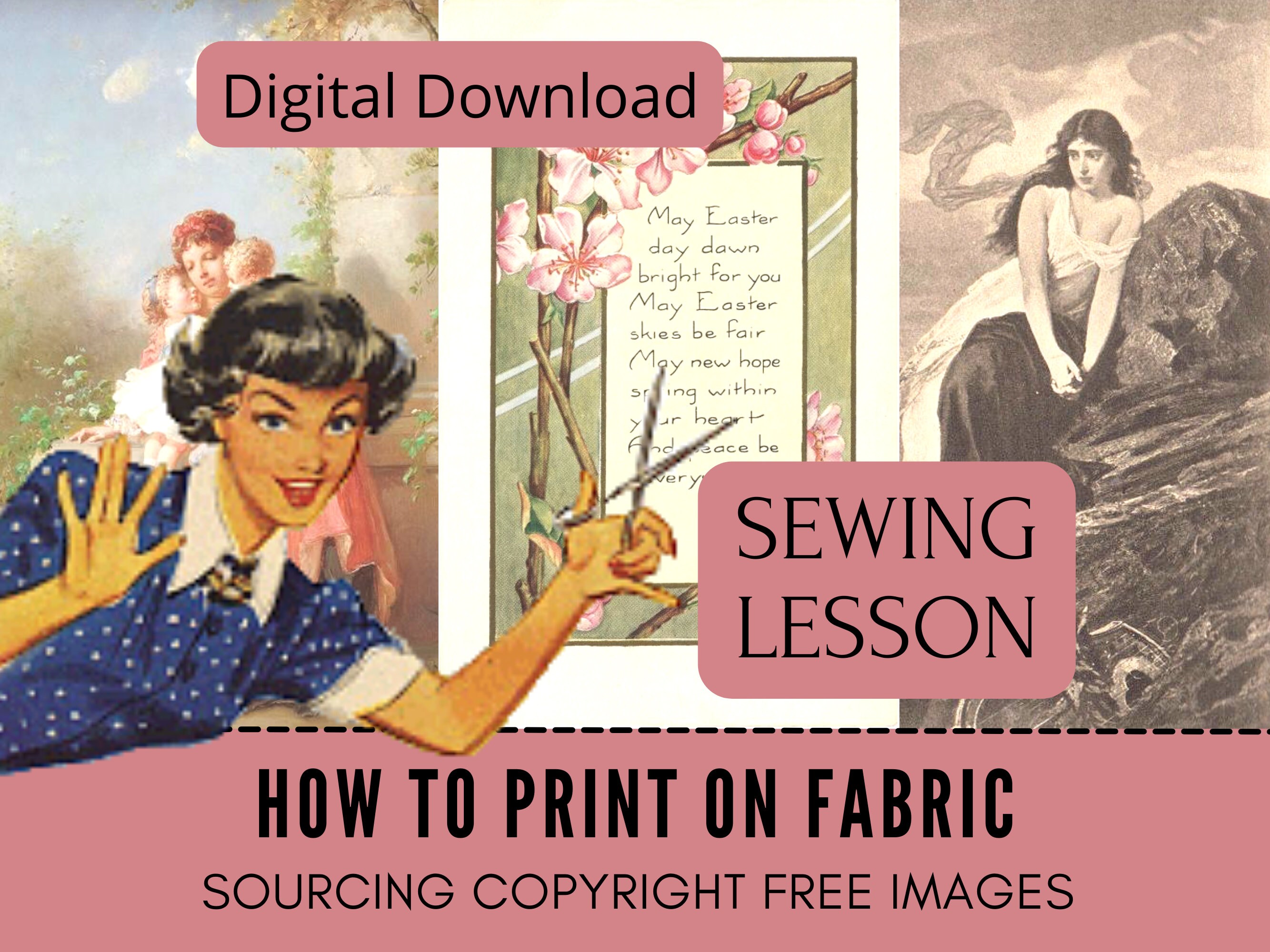 Print on Fabric | Learn to Sew | A Tutorial Lesson Beginner Sewing to ...