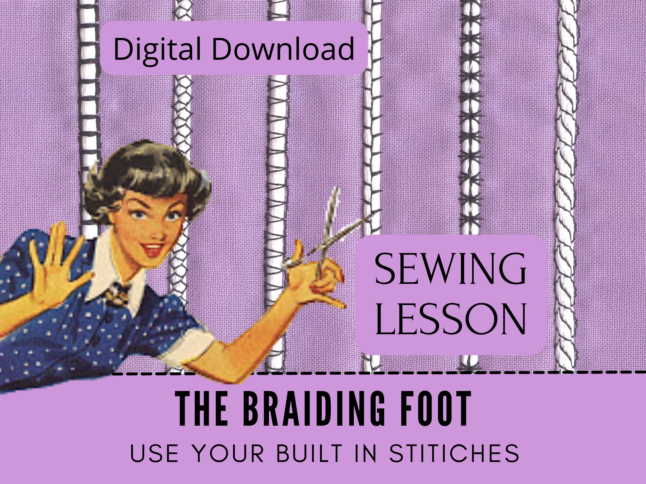 Braiding Foot Learn to Sew, A Tutorial Lesson Sewing for Beginners ...