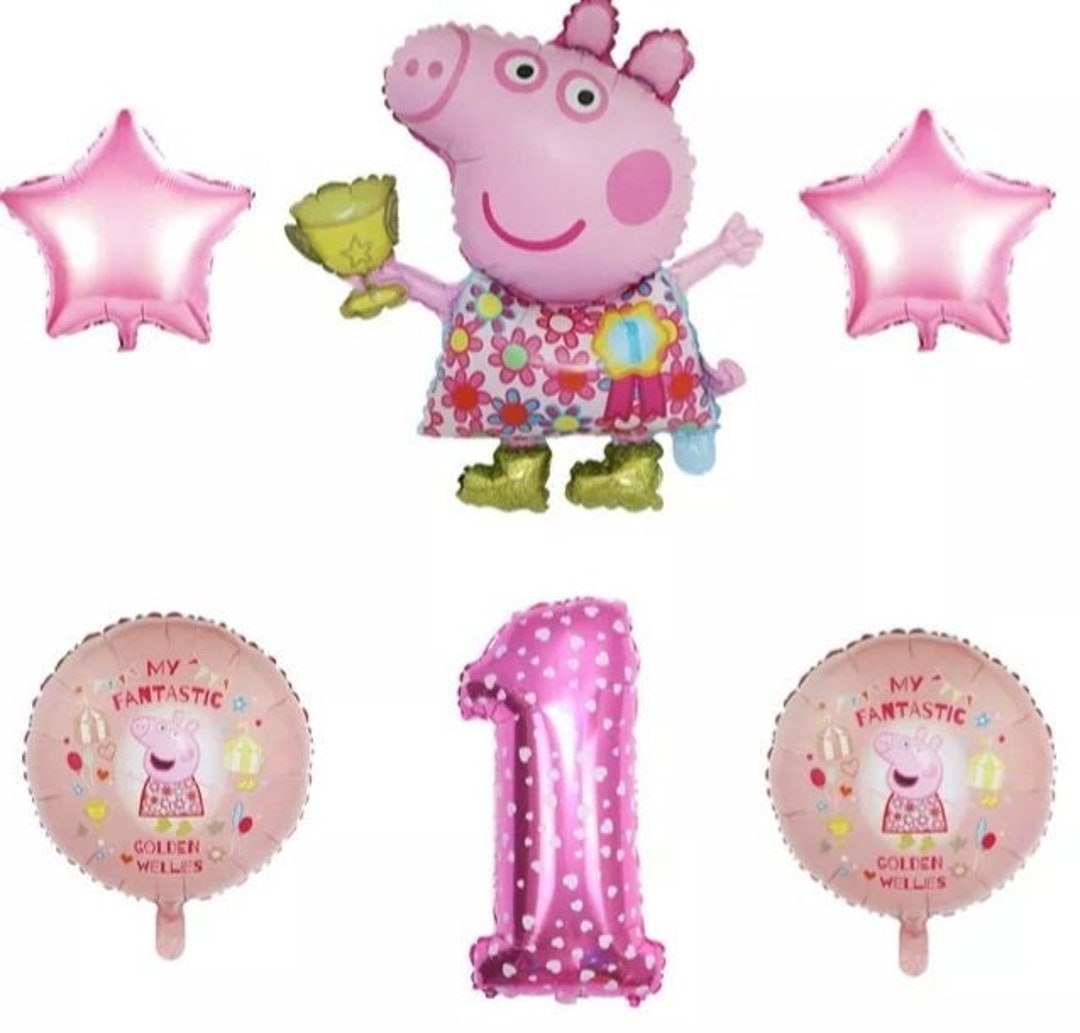 Peppa Pig Golden Wellies Birthday Balloon Set Party Decorations ...