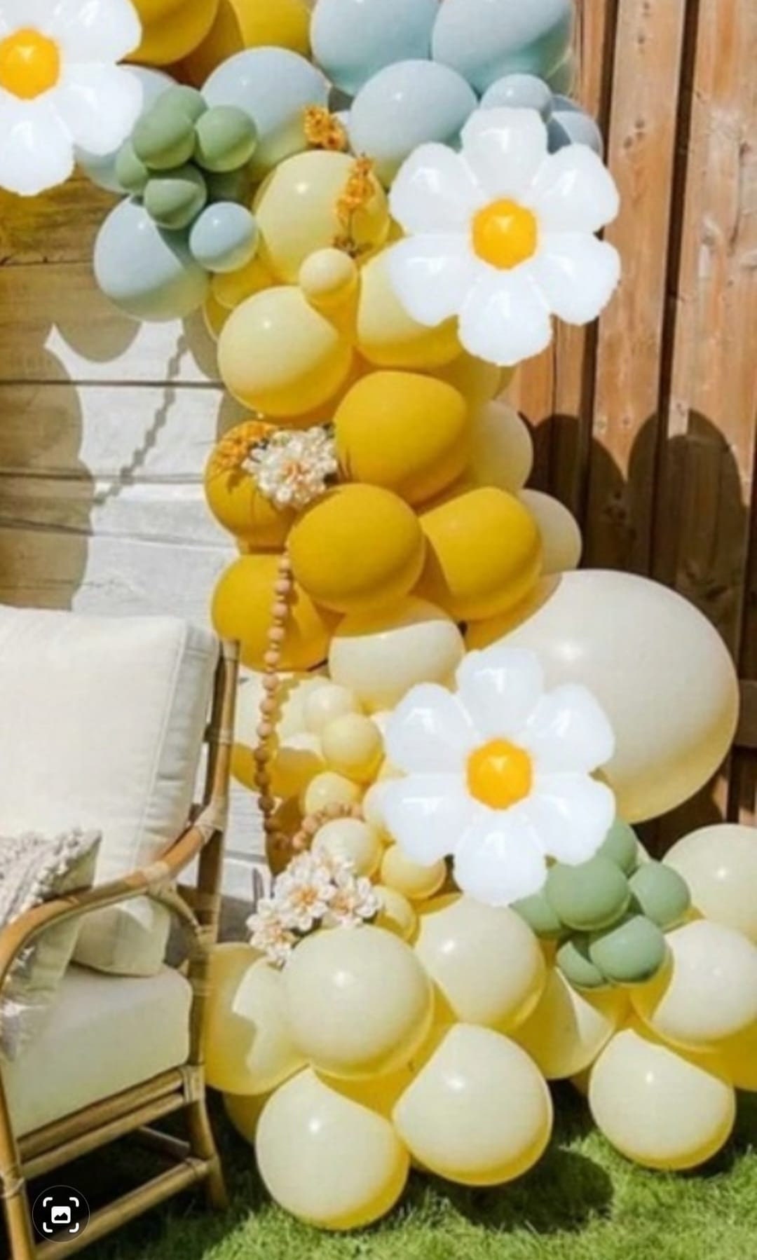 Daisy Flower Macaroon Balloon Garland Arch Birthday Party Retro Baby ...