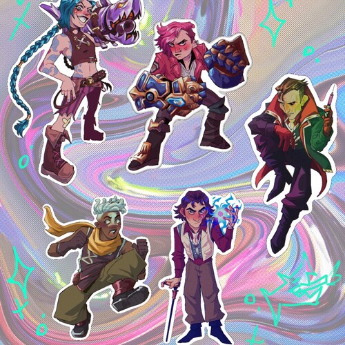 Arcane Stickers // League of Legends // Jinx / Vi / Caitlyn / - Etsy