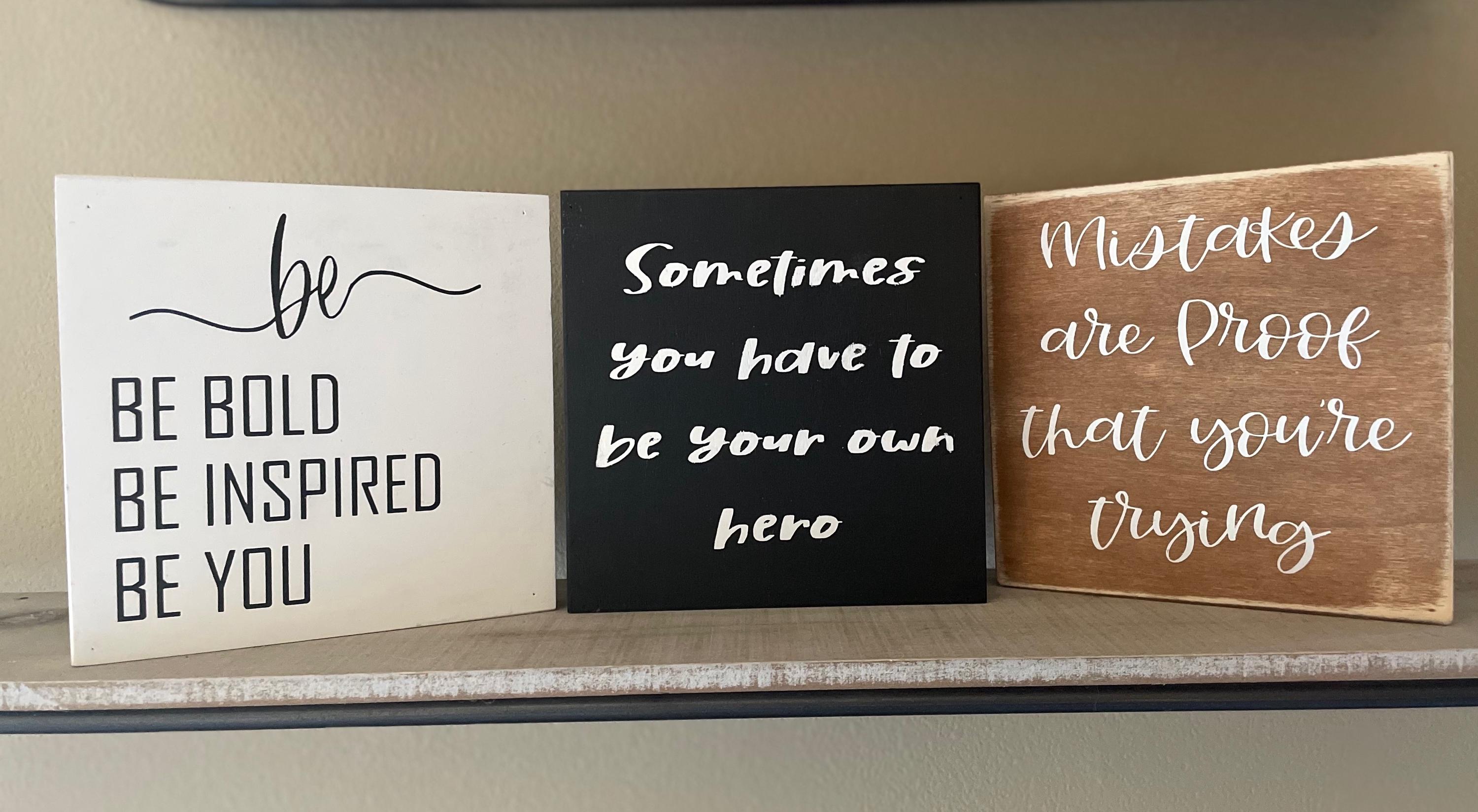 Mini Wood Sign, Empowering, Motivational Decor, Positivity Sign ...