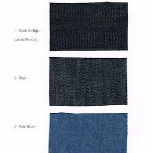 Minimalist Indigo Denim Jacket, Unisex Blazer, Shawl Collar, 100% ...