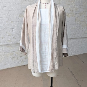 Luxurious Linen Cardigan/cover-up, Oversized Soft Textured Linen Jacket ...