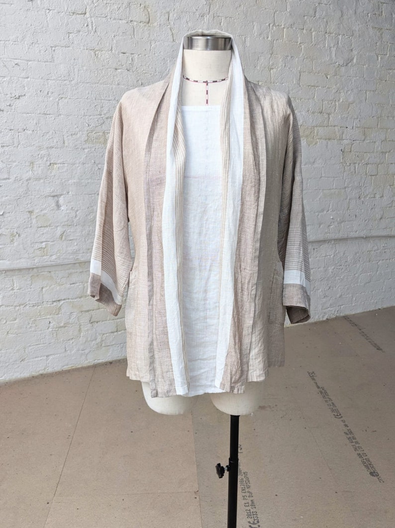 Luxurious Linen Cardigan/cover-up, Oversized Soft Textured Linen Jacket ...