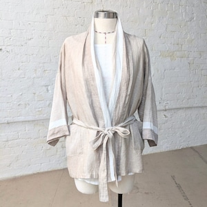 Luxurious Linen Cardigan/cover-up, Oversized Soft Textured Linen Jacket ...