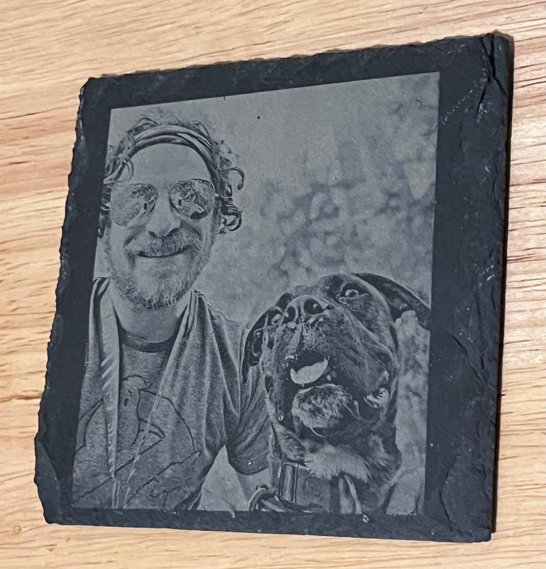 Photo Laser Engraved Slate Coaster - Etsy