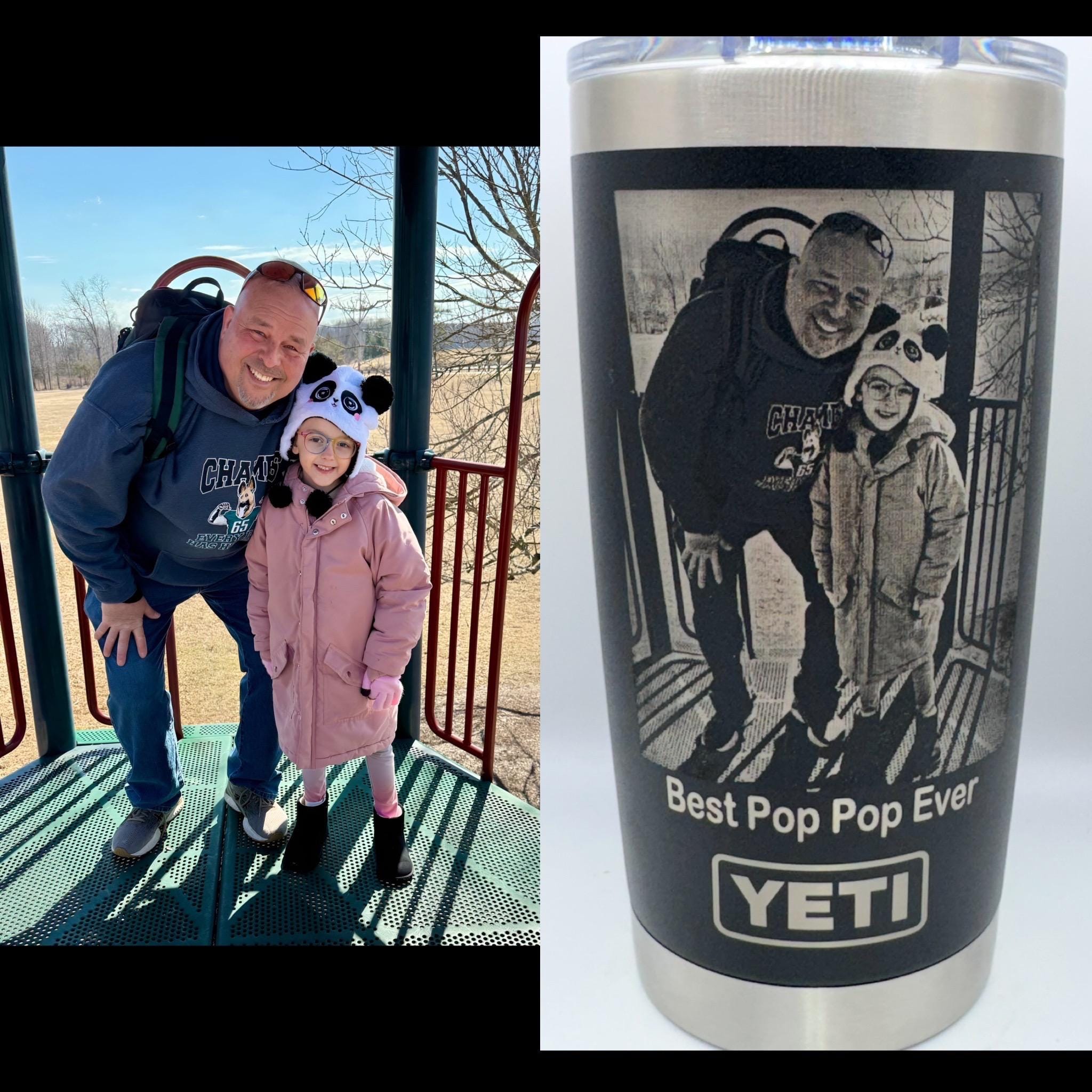 Custom YETI Tumbler, Personalized Engraved Photo, Keepsake Cup ...