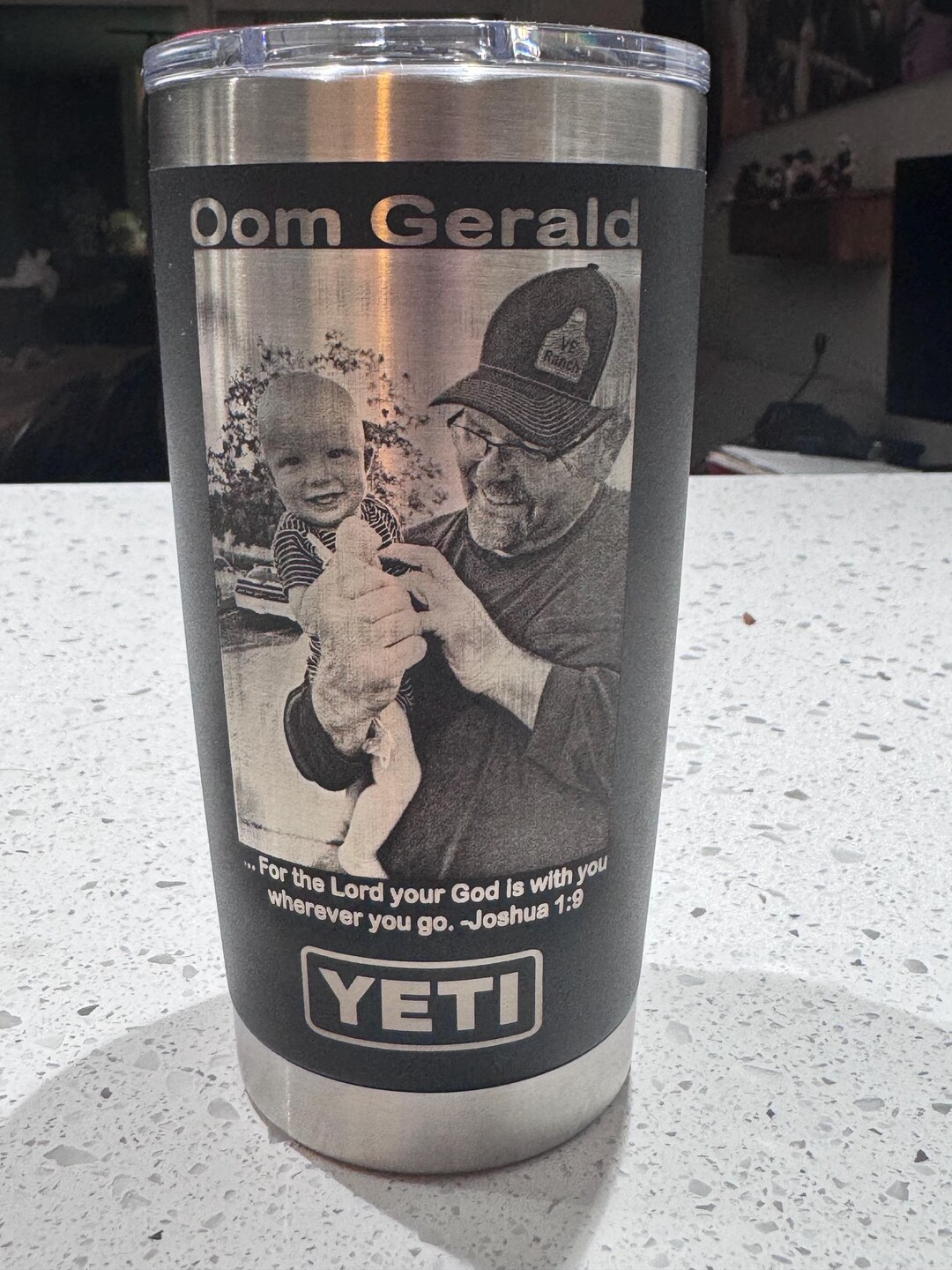 Custom Photo Engraved YETI 20oz Tumbler – Personalized Gift, Wedding ...