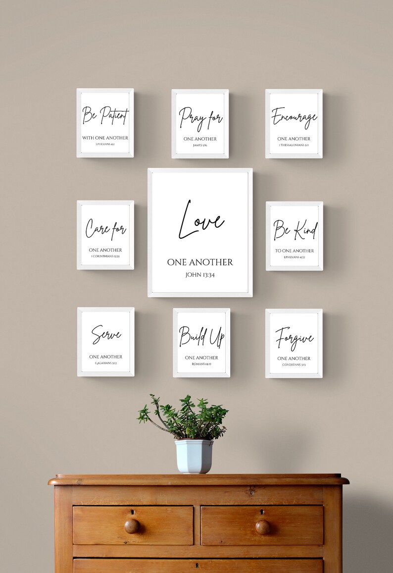 Set of 9 'one Another' Bible Verse | Instant Download | Printable ...