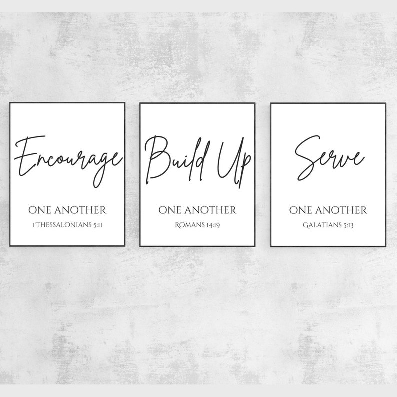 Set of 9 'one Another' Bible Verse | Instant Download | Printable ...