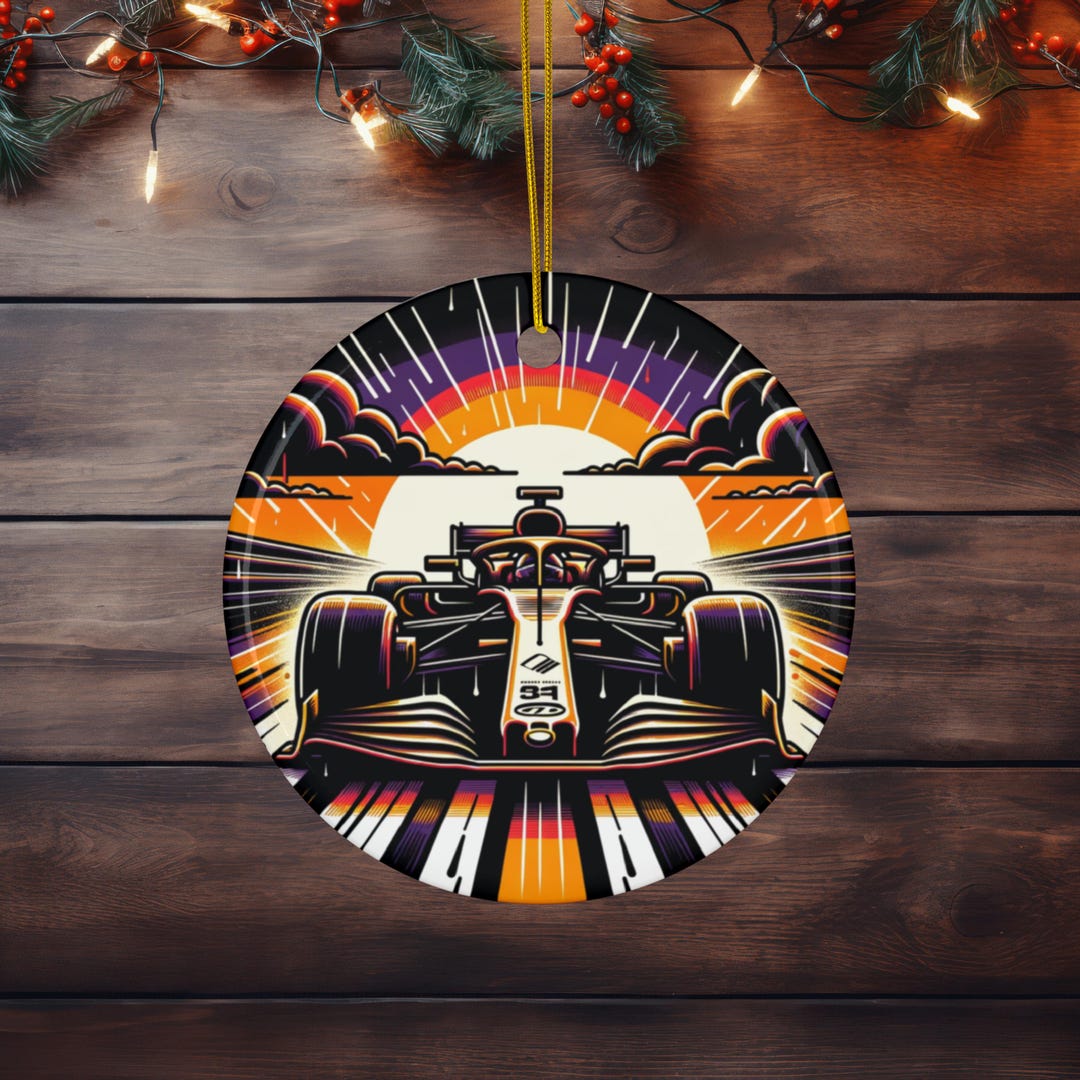 Grand Prix Race Car Ceramic Christmas Ornament: Racing Fan Gift - Etsy