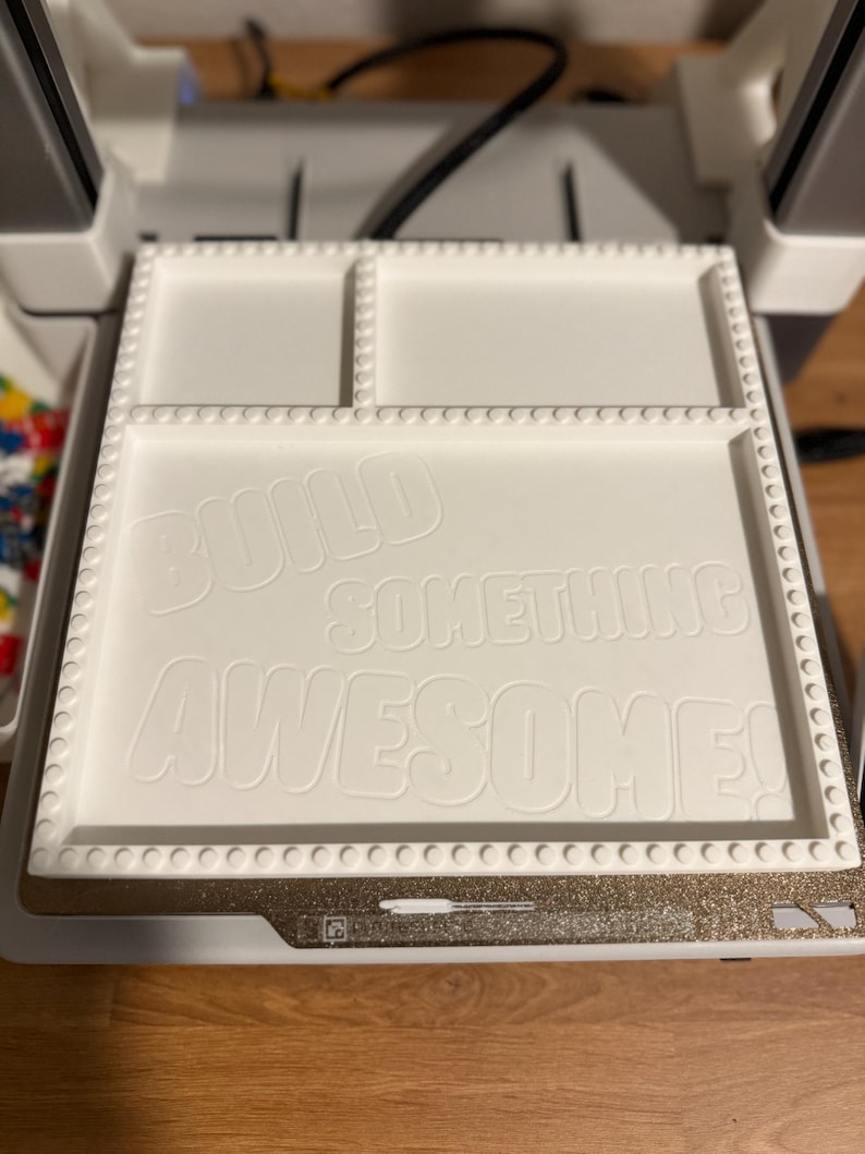 Building Block Tray "build Something Awesome" Brick Building Tray ...
