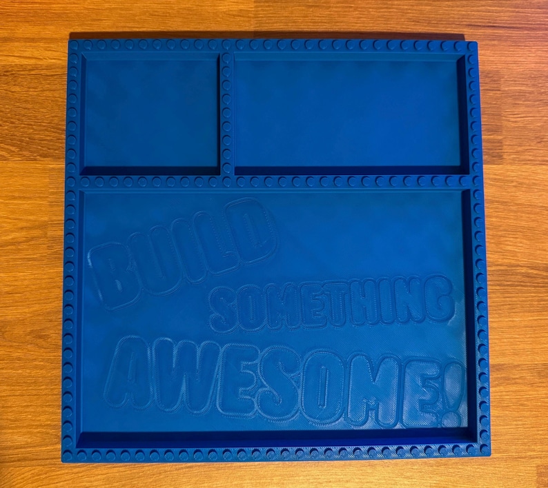 Building Block Tray "build Something Awesome" Brick Building Tray ...