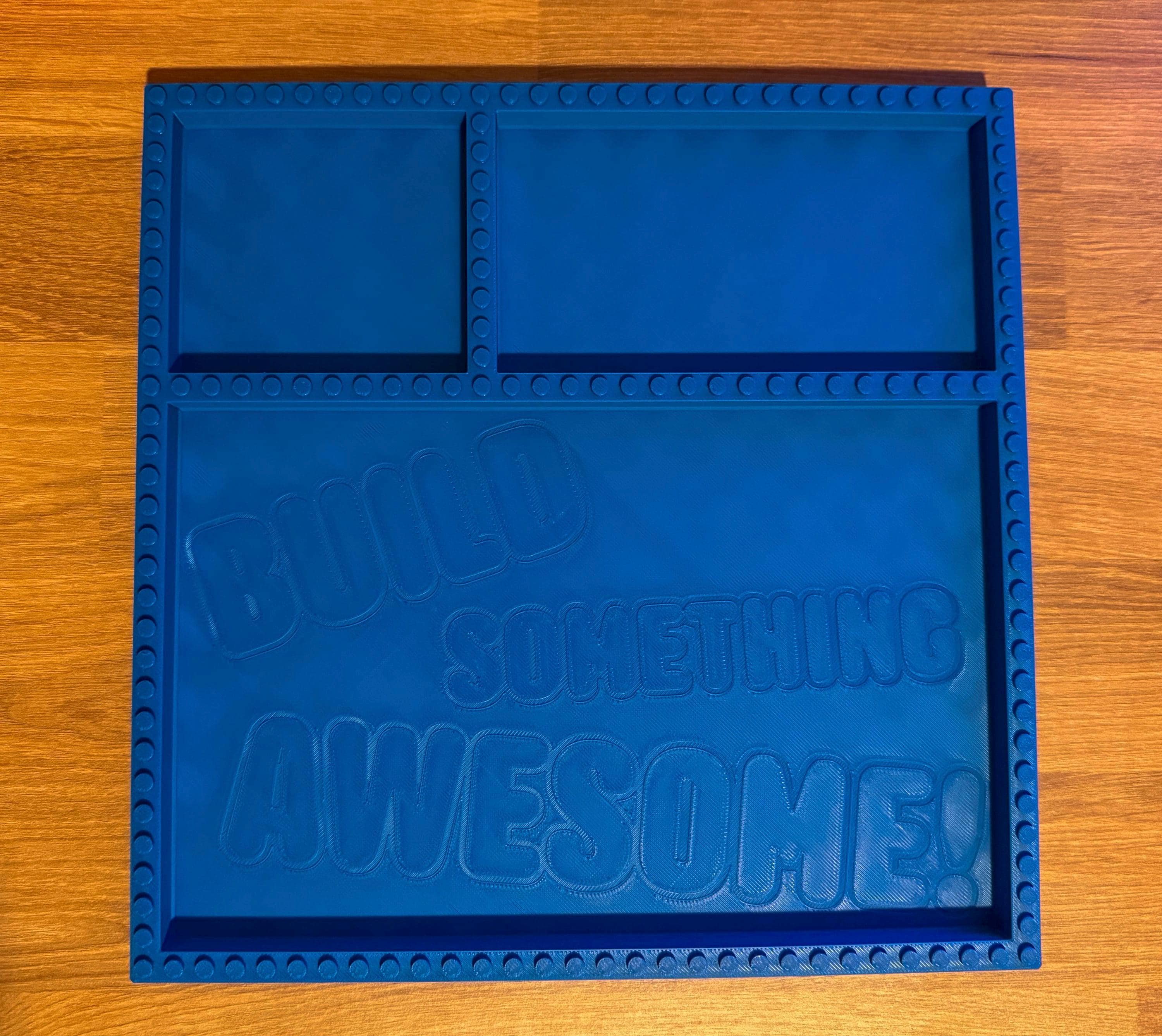 Building Block Tray "build Something Awesome" Brick Building Tray ...